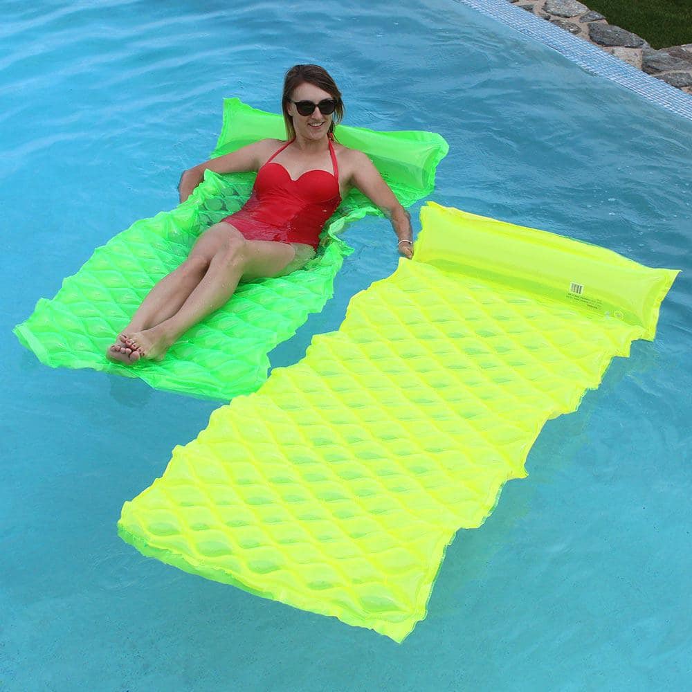 SunSplash Green and Yellow Smart Pool Float (2-Pack) 278-2-0653-GY-02 ...