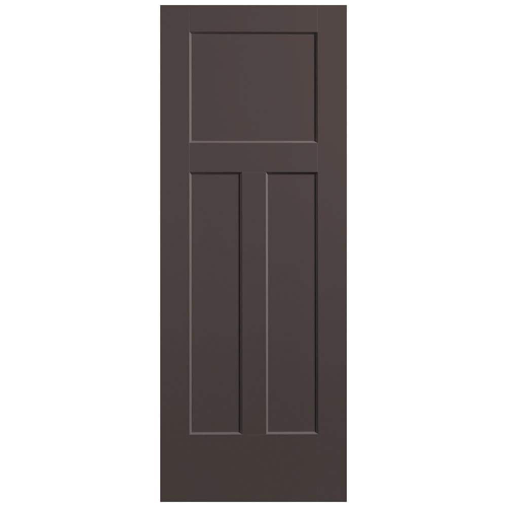 Masonite 30 in. x 80 in. 3-Panel Winslow Single Bore Hollow Core Willow ...