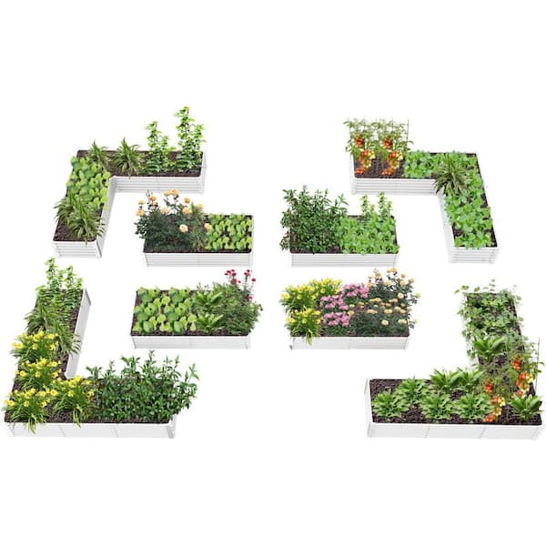8-pieces 74''L x 74''W x 18''H & 96''L x 48''W x 18"HGalvanized Steel ...