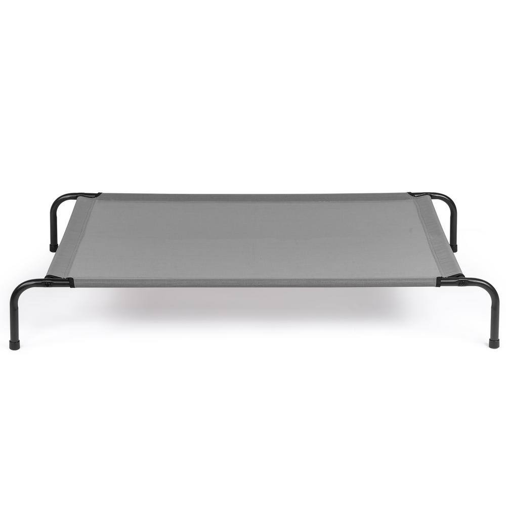 Karl home Small Black and White Mesh Top Iron Frame Outdoor Dog Bed ...