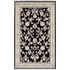 SUPERIOR Kingfield Black 8 ft. x 10 ft. Rectangle Floral, Border ...