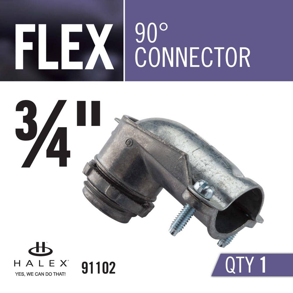 Buy 3/4 in. 90-Degree Flexible Metal Conduit (FMC) Connector Online at ...