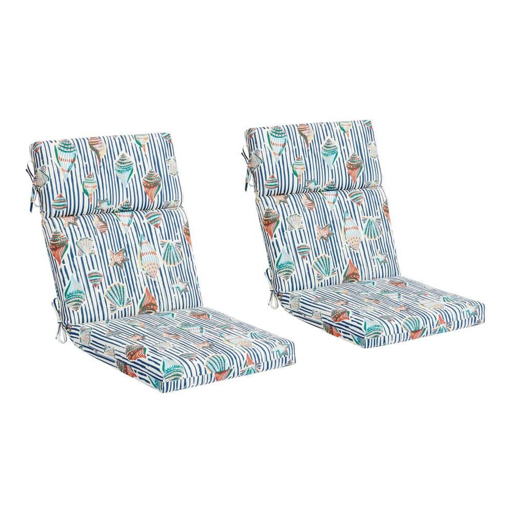 Hampton Bay 20 in. W x 20 in. D High Back Universal Outdoor Cushion in ...