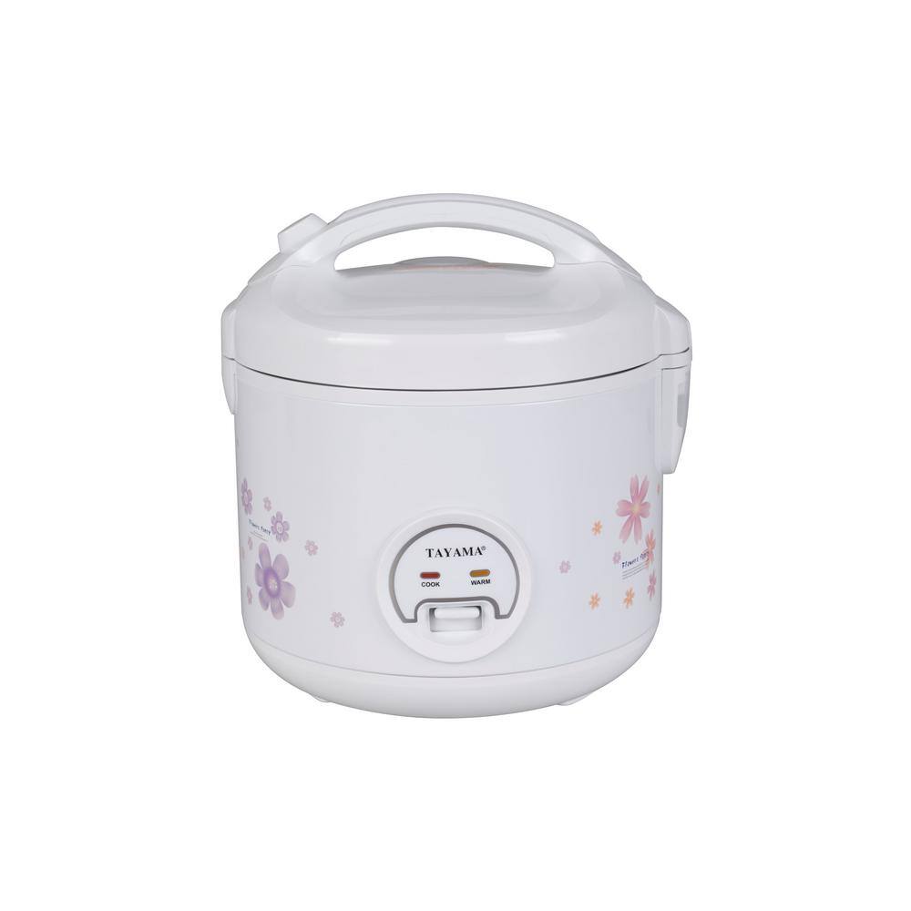 Tayama 16-Cup White Rice Cooker with Steamer and Non-Stick Inner Pot TRC-08