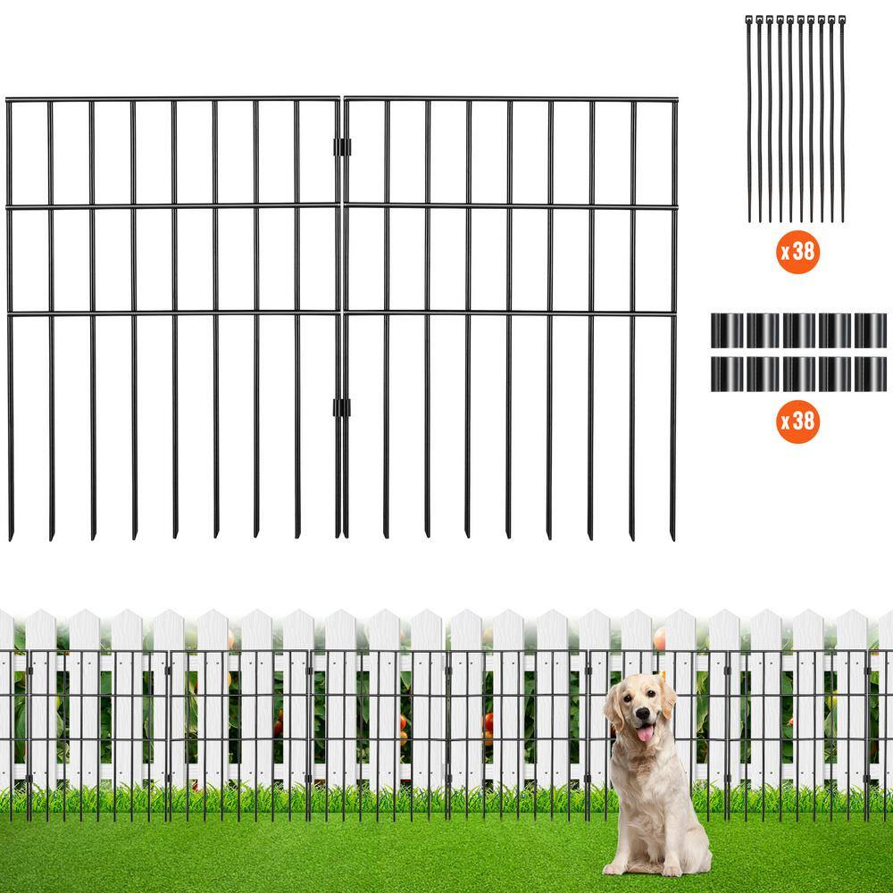 SVOPES Animal Barrier Fence 19 Pack, 17 in. H x 11 ft. L, Metal Garden ...