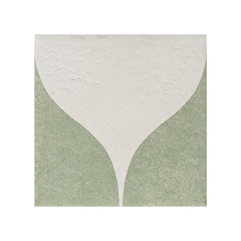 Jeffrey Court Take Home Sample-Stellar Jive Green 4 in. x 4 in. Matte ...