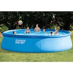 Intex 15 ft. x 42 in. Easy Set Round Pump 42 in. D Inflatable Pool ...