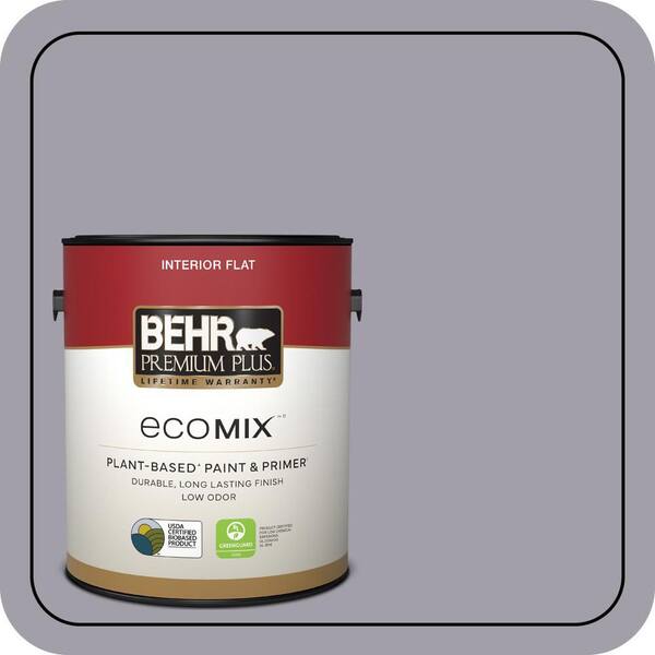 BEHR PREMIUM PLUS 1 gal. #N550-4 Ashberry Flat EcoMix Plant-Based ...