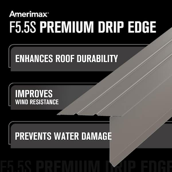 Aluminum Drip Edge Flashing EAGLE 1 (5 FT Long) Roof Drip Edge