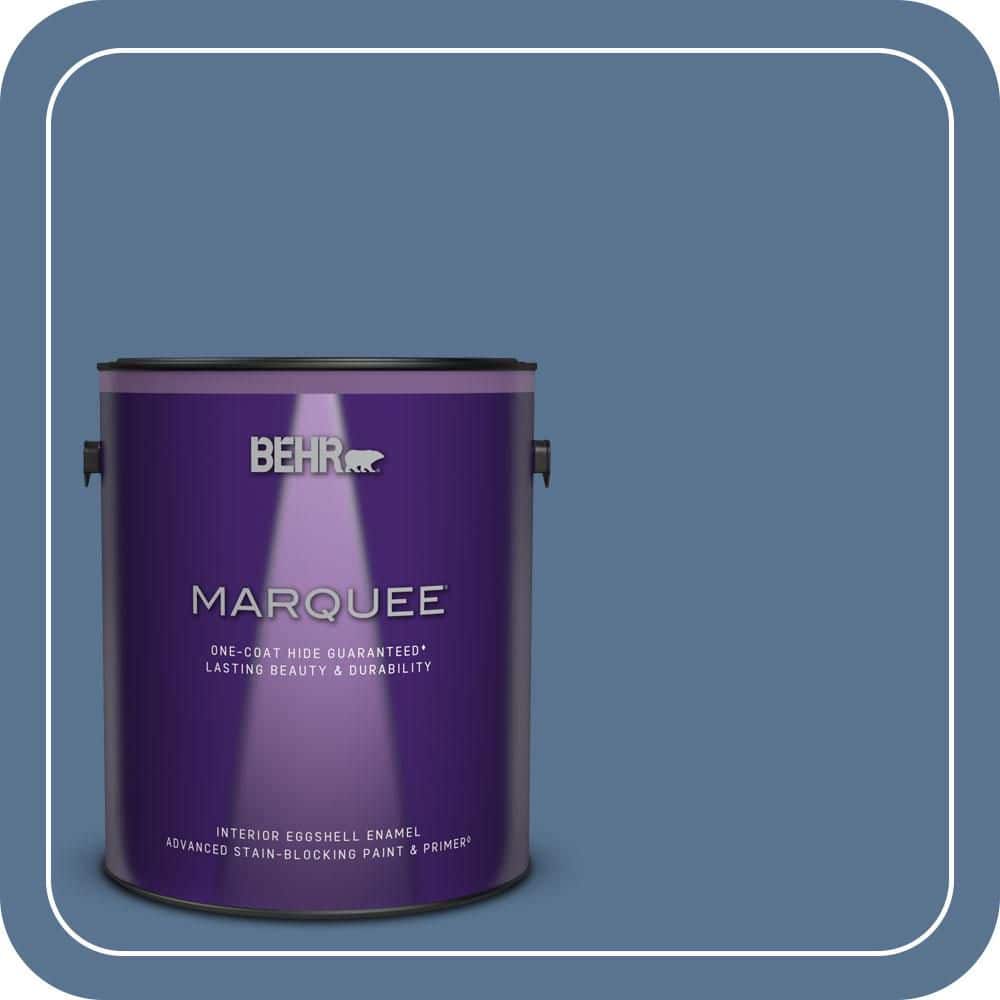 BEHR MARQUEE 1 gal. #PPU14-18 Laguna Blue One-Coat Hide Eggshell Enamel ...