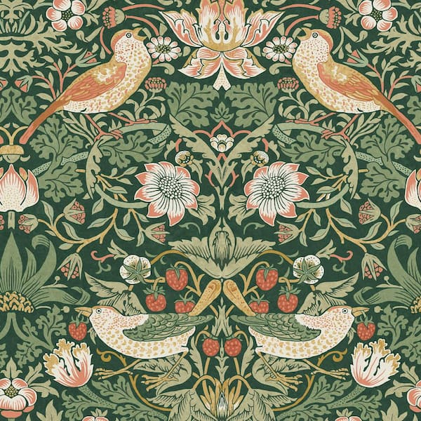 Reviews for WILLIAM MORRIS AT HOME Strawberry Thief Plum Wallpaper | Pg ...