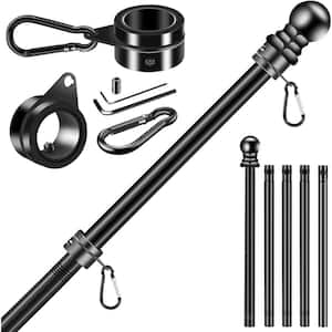 Justincity 6 FT Stainless Steel Adjustable Flag Pole Kit with 1 Inch ...