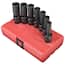 Sunex Tools 3/8 in. Drive Pipe Plug Socket Set (11-Piece) SUN3841