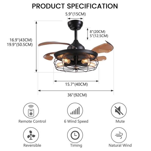 36 Inch Ceiling Fan Blade Size | Shelly Lighting
