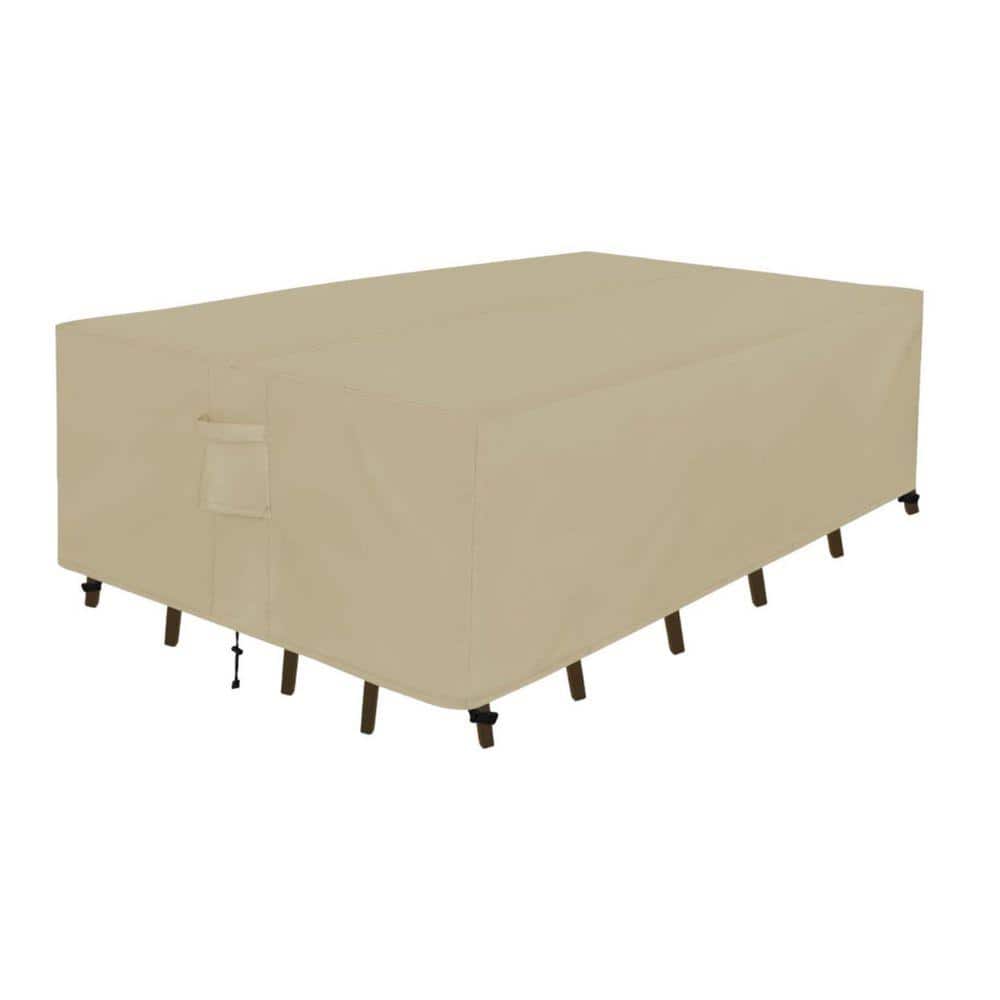110 in. L x 84 in. W x 28 in. H Camel Patio Furniture Cover Waterproof ...