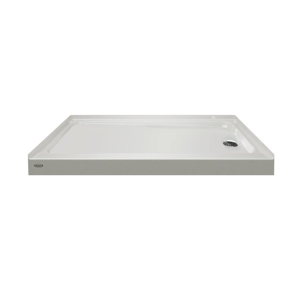 JACUZZI PRIMO 60 in. L x 30 in. W Alcove Shower Base with Right Drain ...