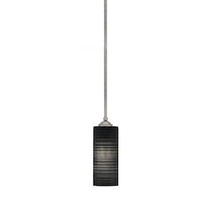 Clevelend 100-Watt 1-Light Graphite Pendant Mini Pendant Light with ...