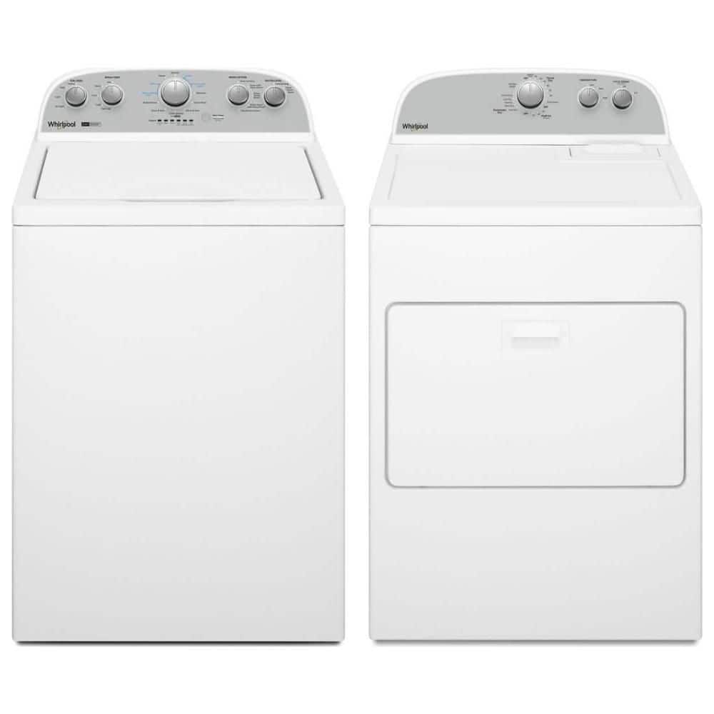 Whirlpool 3.8-3.9 cu. ft. White Top Load Washer with Removable Agitator ...