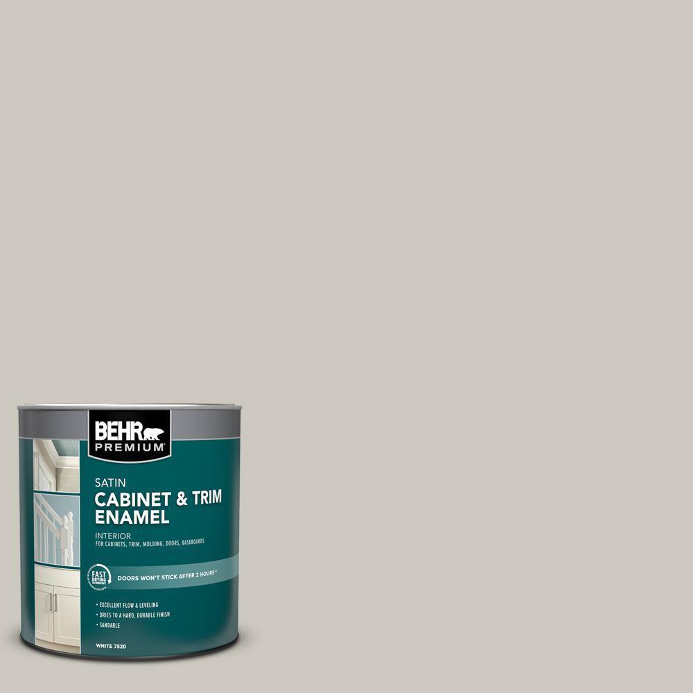 BEHR PREMIUM 1 qt. Designer Collection #DC-008 Gratifying Gray Satin ...