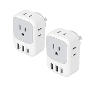 Numhew 2-Pack European Travel Plug Adapter, US to Europe Plug Adapter ...