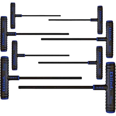 Eklind 6 in. Series Cushion Grip Hex T-Key Set with Pouch Sizes 3/32 in ...