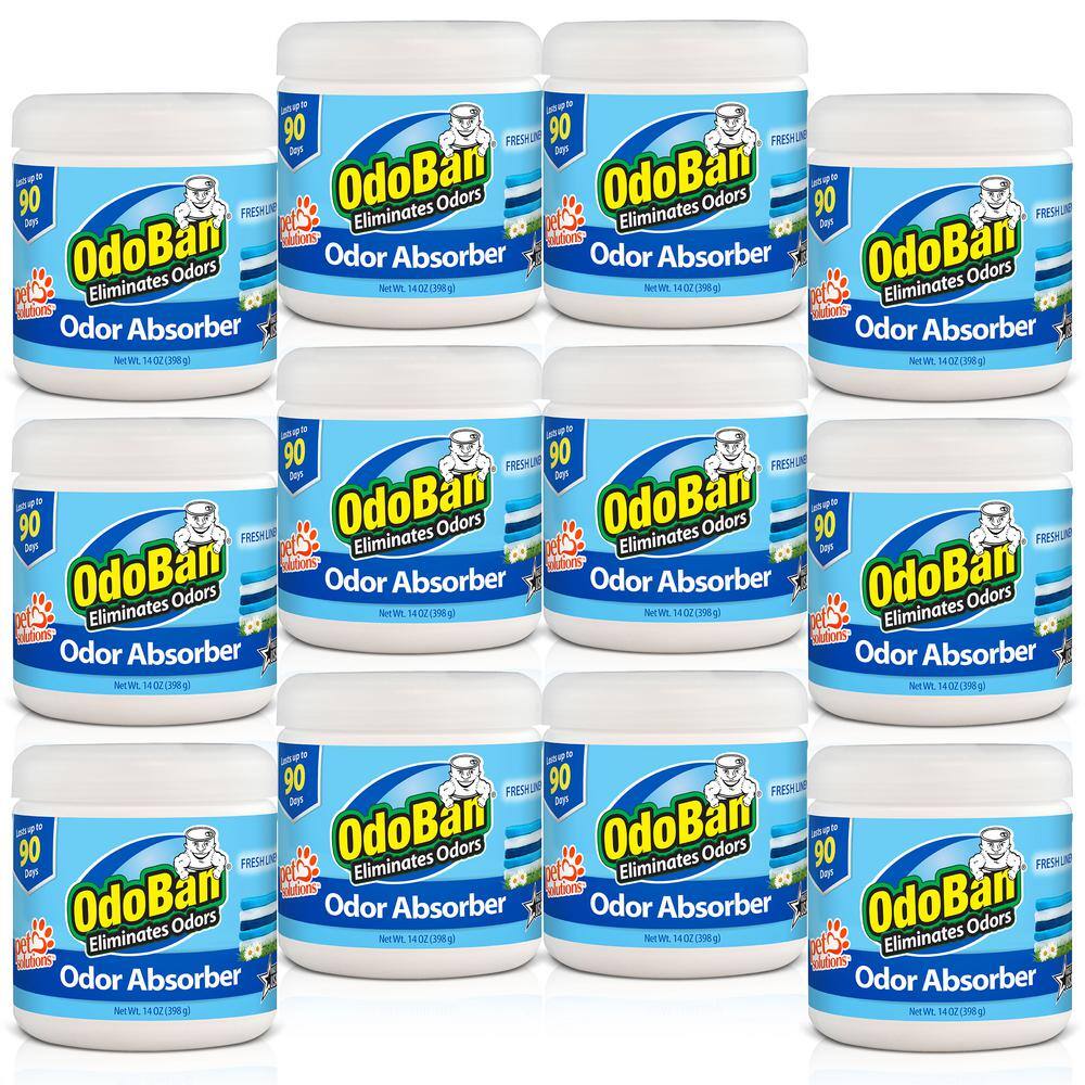 OdoBan 14 oz. Fresh Linen Solid Odor Absorber, Odor Eliminator for ...