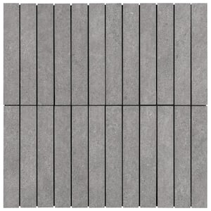 Ivy Hill Tile Monolith Charcoal Black 3.93 in. x 0.35 in. Stacked Matte ...