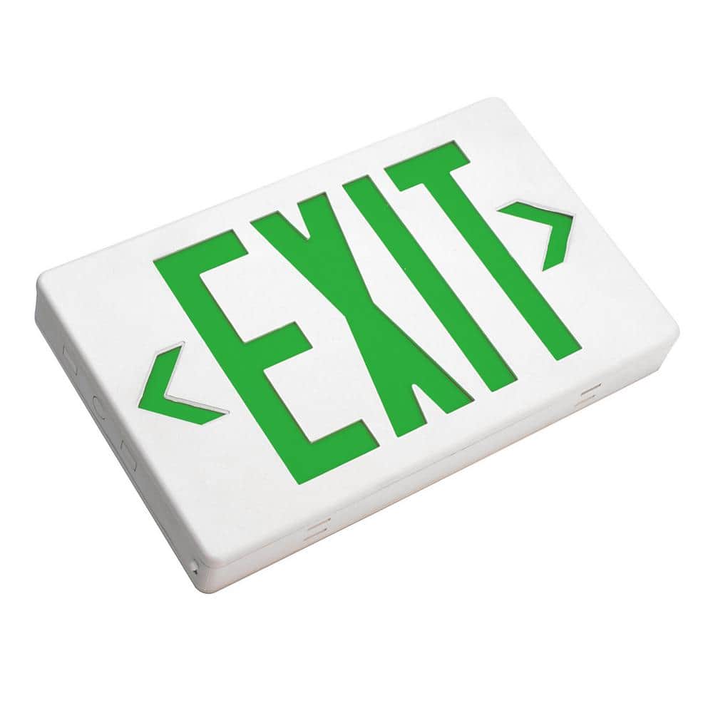 NICOR EXL1 Series 1.2-Volt White Integrated LED Emergency Exit Sign ...