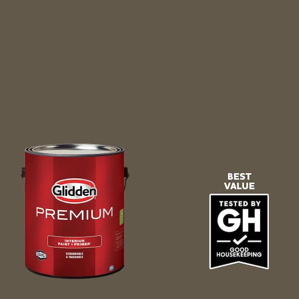 Glidden Premium 1 gal. PPG1000-7 Chocolate Lab Satin Interior Latex ...