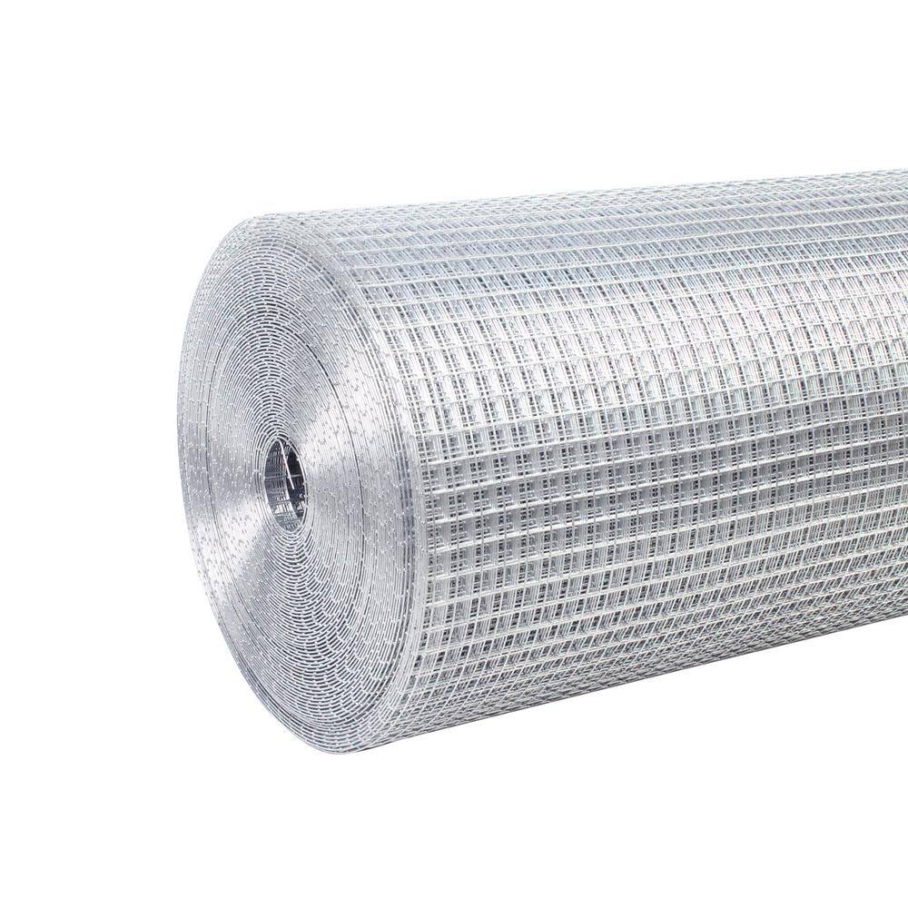 WRIGHTMASTER 36 in. x 100 ft. Hot-Dip Galvanized Mesh Supports Garden ...