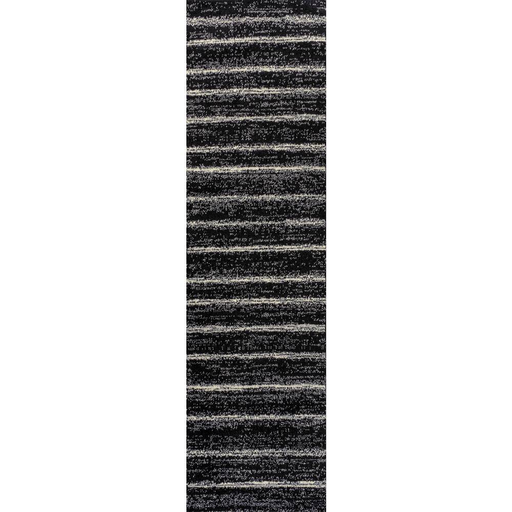 JONATHAN Y Black/Cream 2 ft. x 8 ft. Williamsburg Minimalist Stripe ...