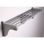 EZ Shelf 40 in. - 75 in. Expandable Metal Shelf in White with 2 End ...