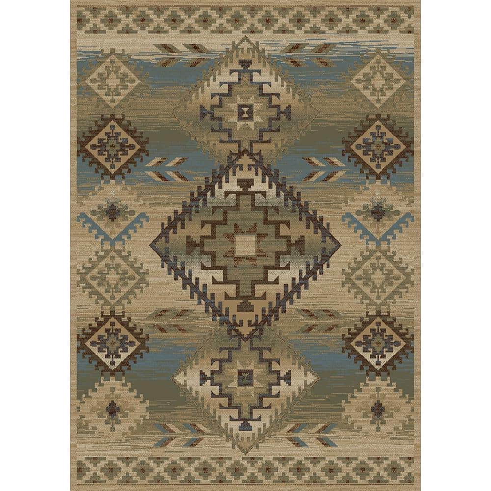Mayberry Rug American Destination Phoenix Lodge Antique 5 x 8 ft. Woven ...