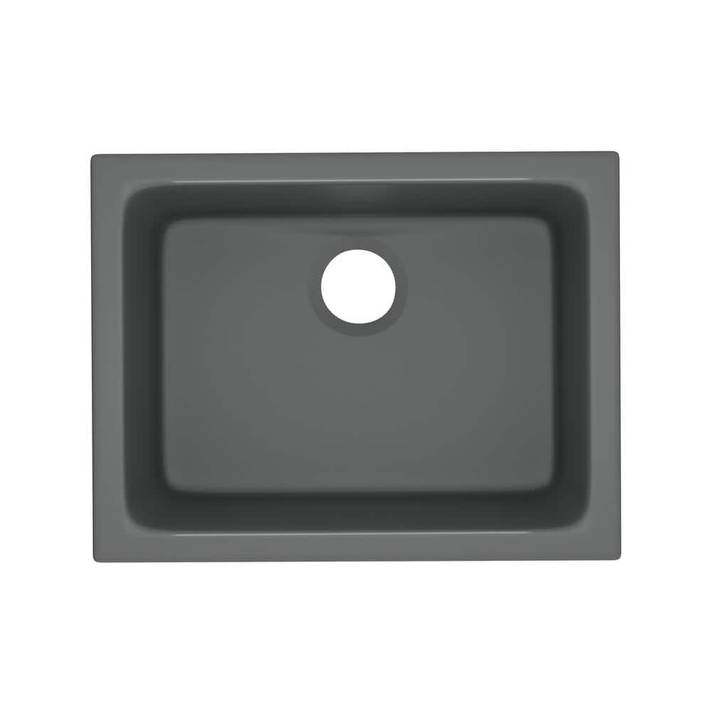 ROHL Allia Fireclay 23 .9375 in. Single Bowl Undermount Kitchen Sink in ...