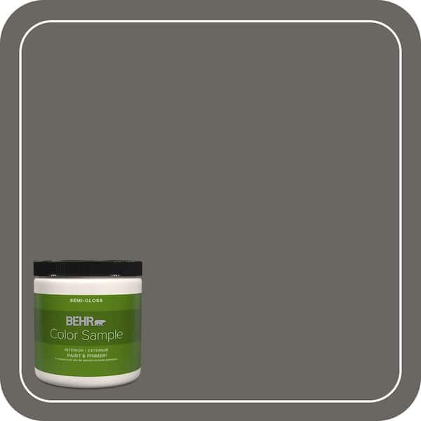 BEHR PREMIUM PLUS 8 oz. #PPU24-03 Chinchilla Semi-Gloss Interior ...