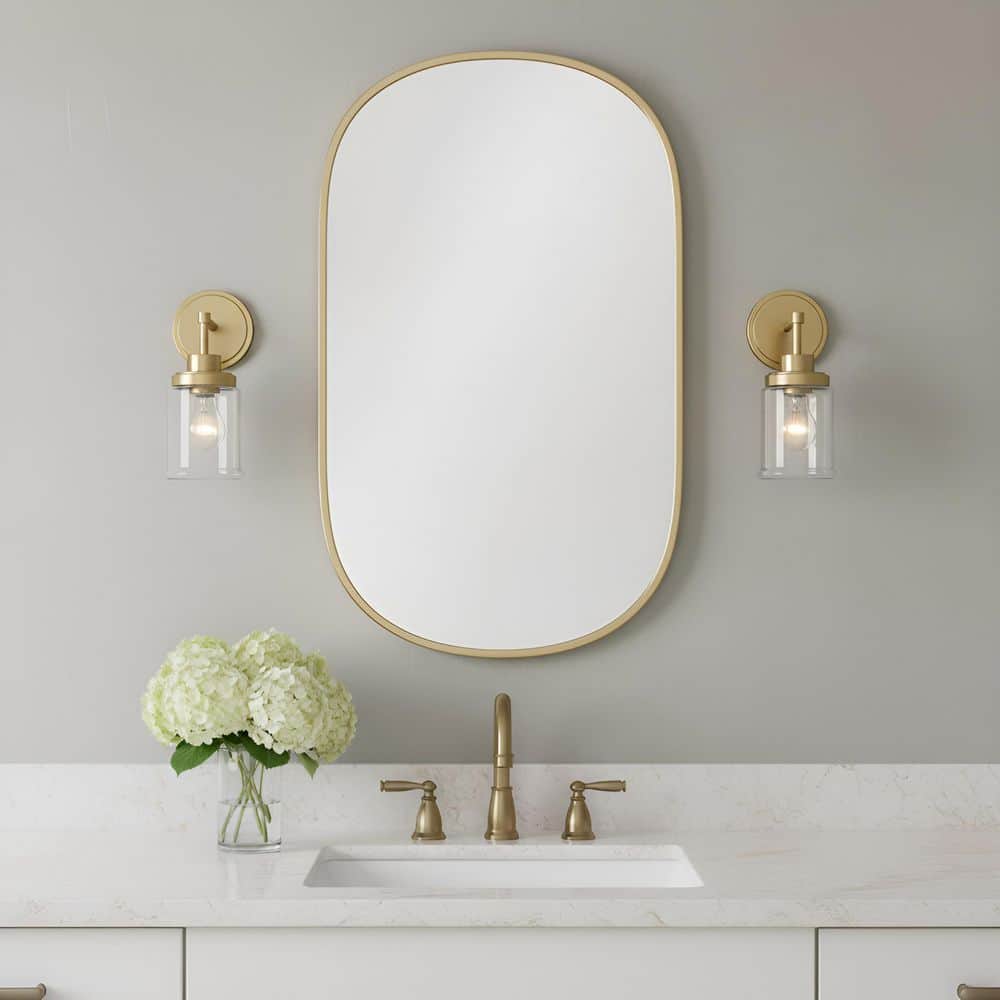 Generation Lighting Studio Anders Small 4.75 in. 1-Light Satin Brass ...