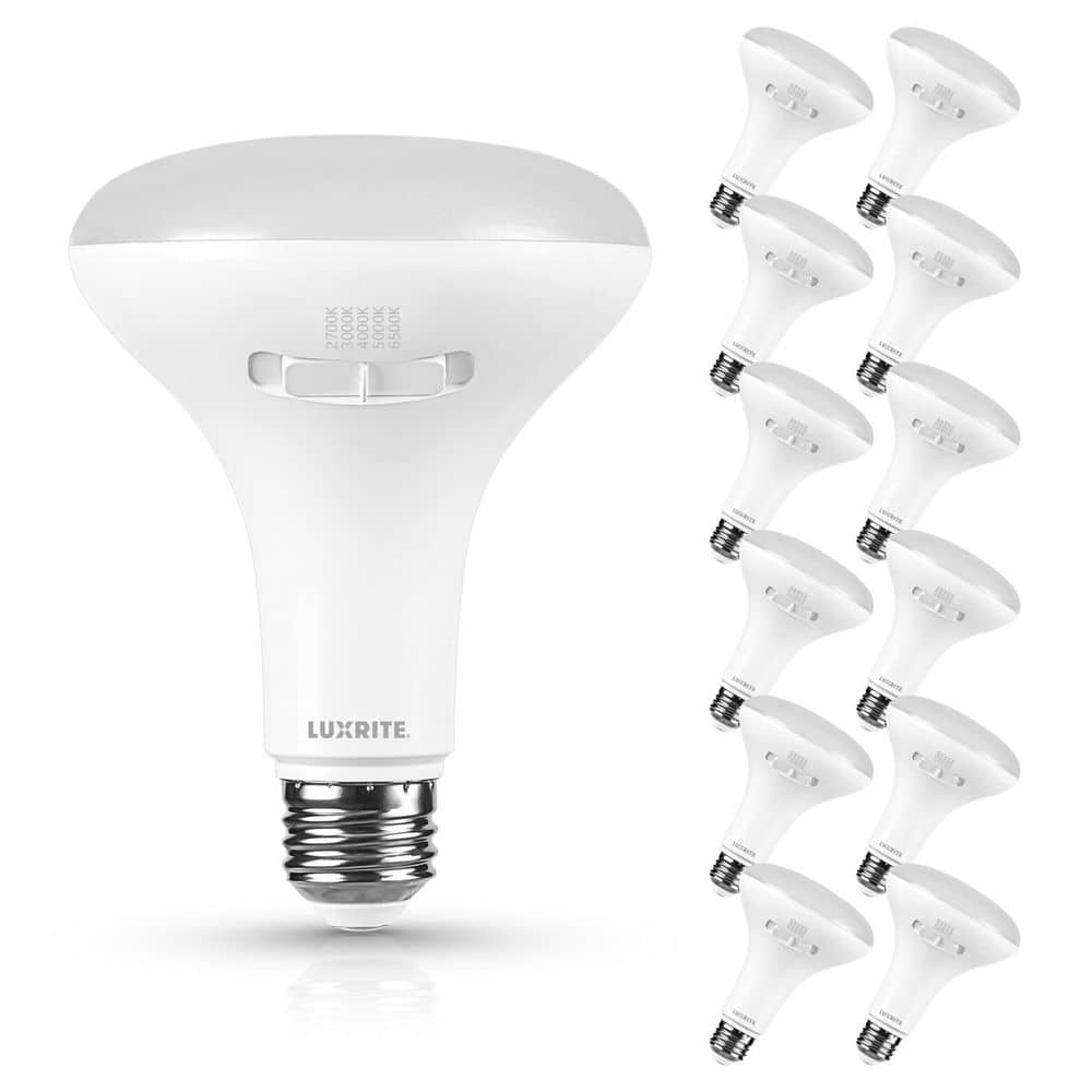 LUXRITE 85 Watt Equivalent BR30 LED Light Bulb 5CCT 10-Watt 850 Lumens ...