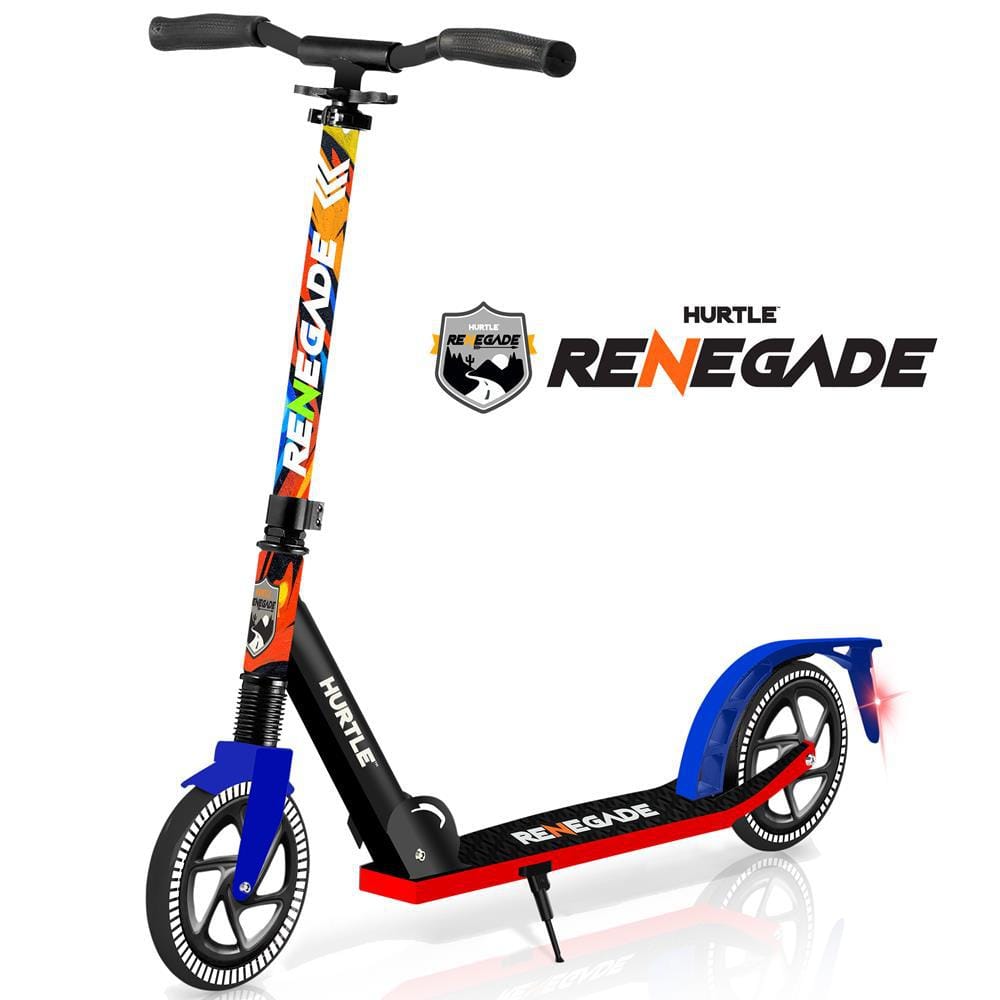 HURTLE Lightweight and Foldable Kick Scooter Adjustable for Teens and ...