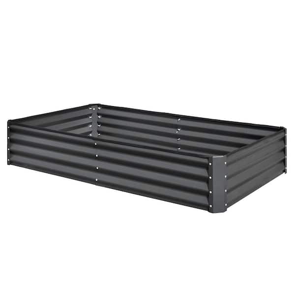 SVOPES 80 in. x 40 in. x 19 in. Raised Garden Bed Galvanized Steel ...