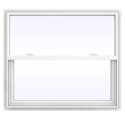 JELD-WEN 42 in. x 36 in. V-4500 Series White Single-Hung Vinyl Window ...
