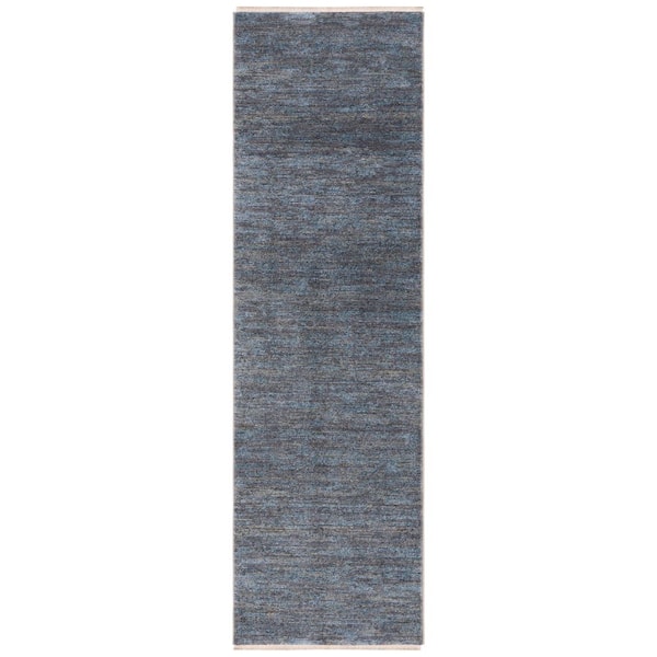 SAFAVIEH Lasa 2 ft. x 8 ft. Blue/Gray Distressed Striped Runner Rug ...