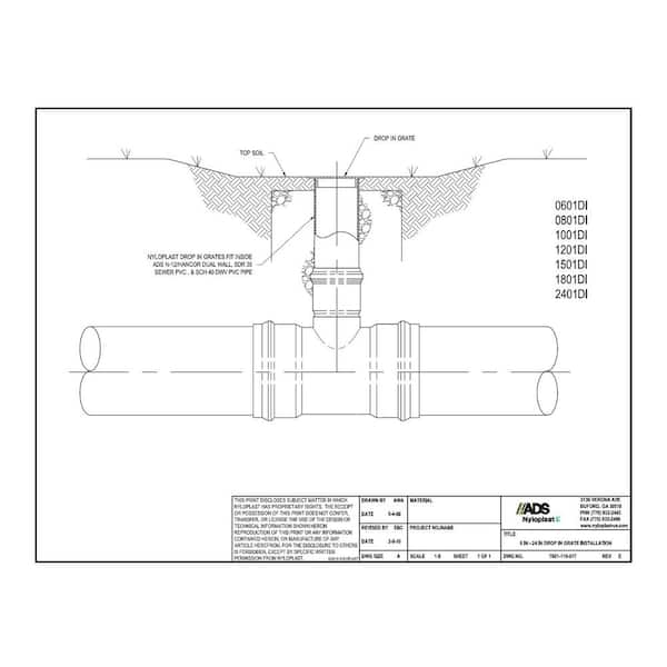 Advanced Drainage Systems Nyloplast Drain Basin 12 Drain Basin