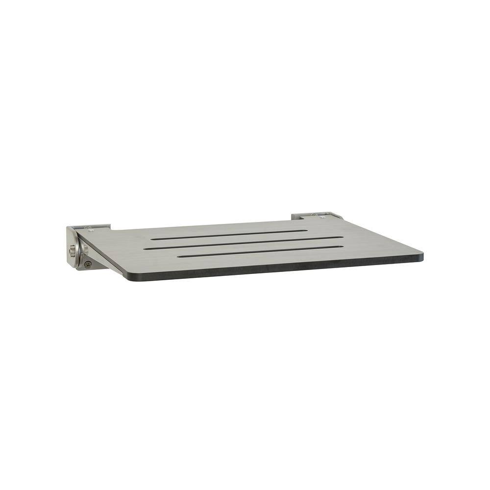SEACHROME SlimLine Folding Wall Mount Shower Bench Seat, Weathered Ash ...