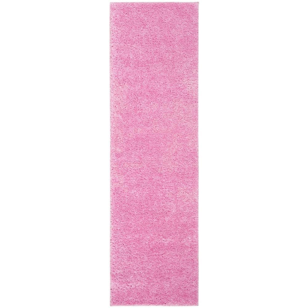 SAFAVIEH Augustine Pink 2 ft. x 10 ft. Solid Runner Rug AUG900X-210 ...
