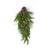 28 in. Artificial Christmas Swag Needle with Cone 9924 - The Home Depot
