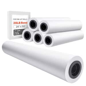 SKYSHALO Wide Format Paper, 24 in. x 150 ft. Plotter Paper, 4 Rolls CAD ...