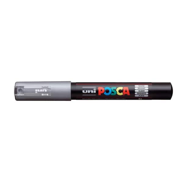 POSCA PC-1M Extra Fine Bullet Paint Marker, Silver 076843 - The Home Depot