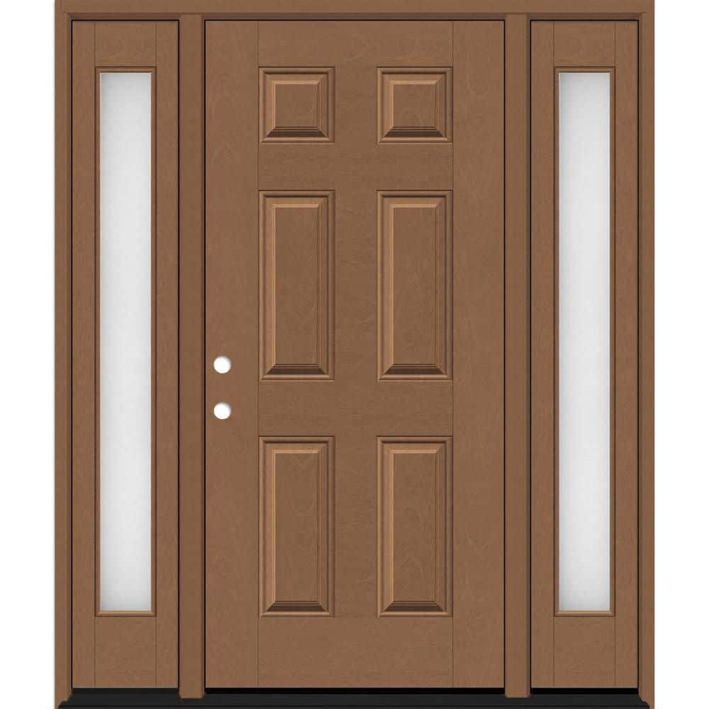 Steves & Sons Regency 64 in. x 80 in. 6 Panel RHIS Autumn Wheat Stain ...