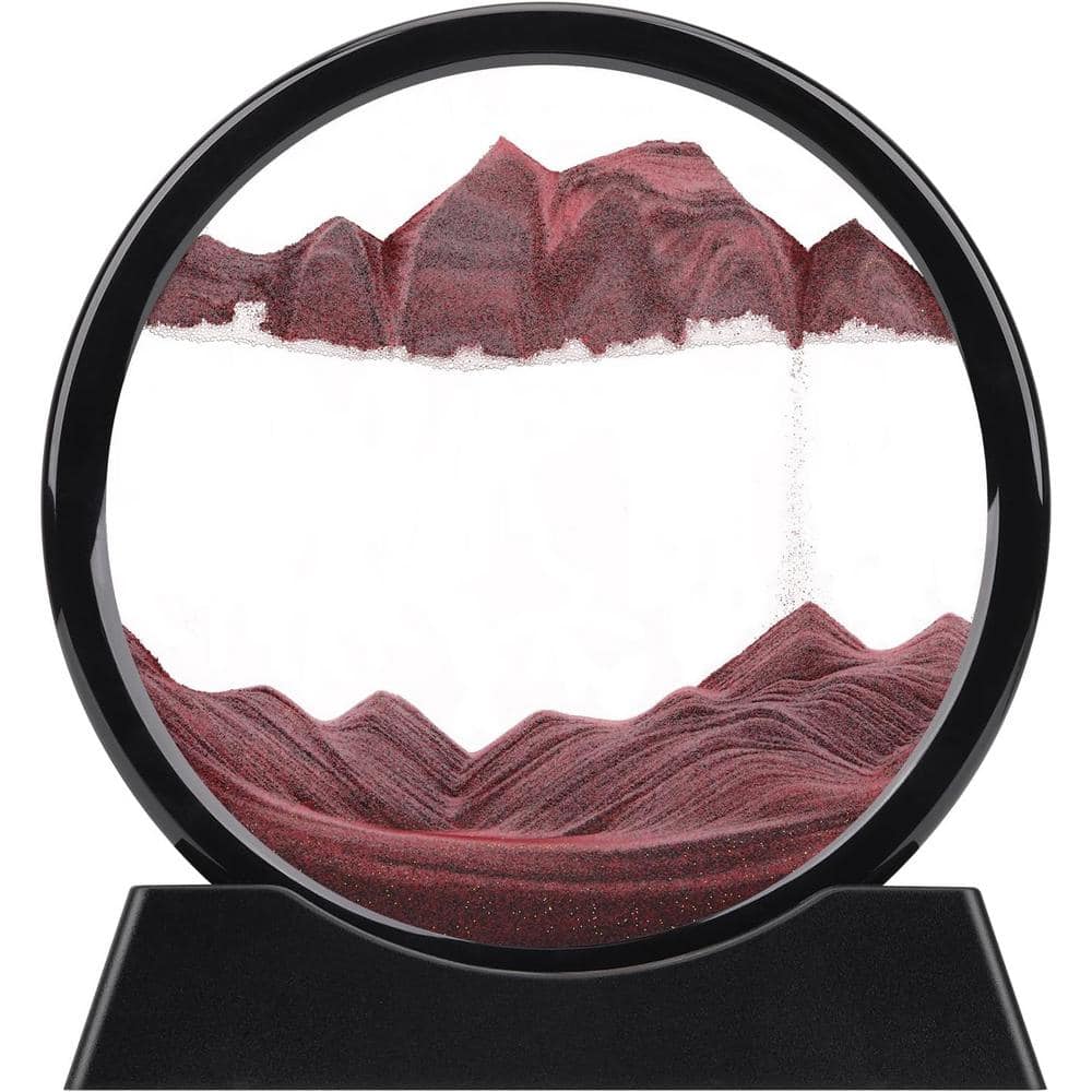 Afoxsos Coffee Brown 3D Moving Sand Art, Liquid Motion Flowing Sand ...