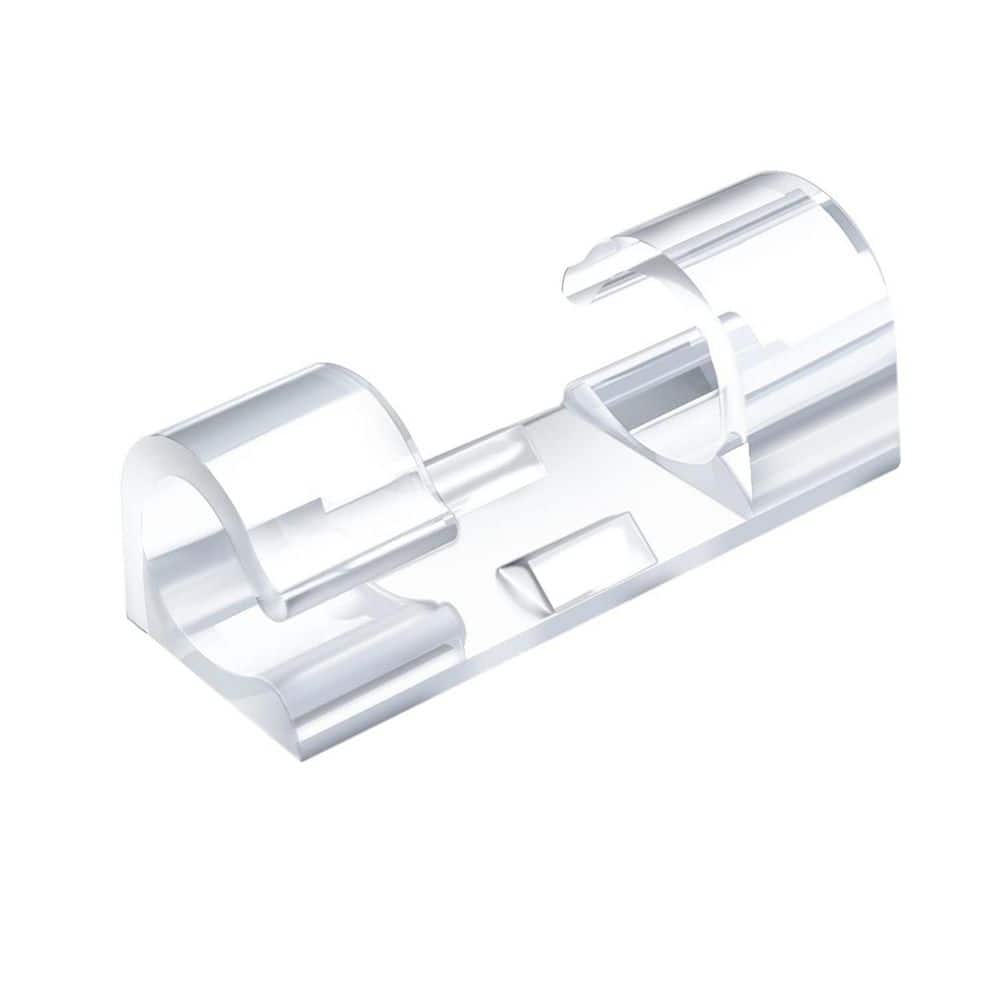 Lukyamzn 50-Piece Self Adhesive Cable Management Clips Transparent ...